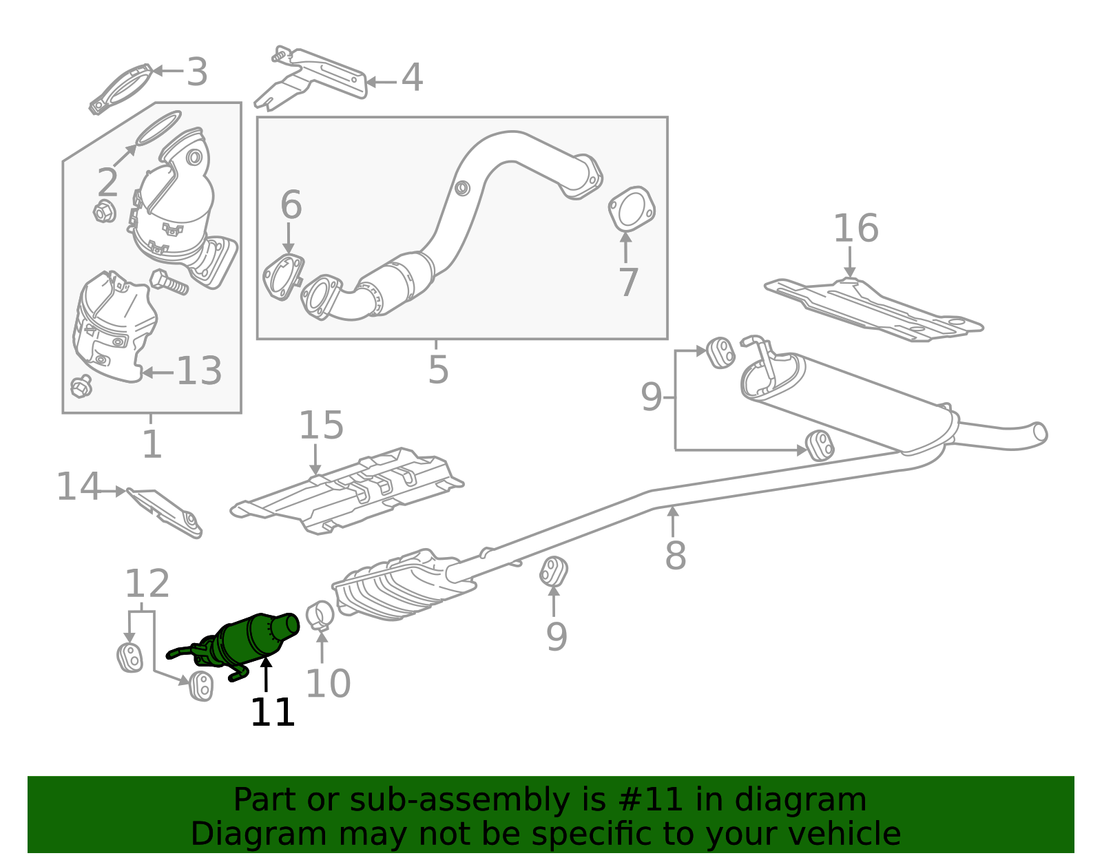 2013-2018 GM 3-Way Catalytic Converter with Flange (Replaces Part ...