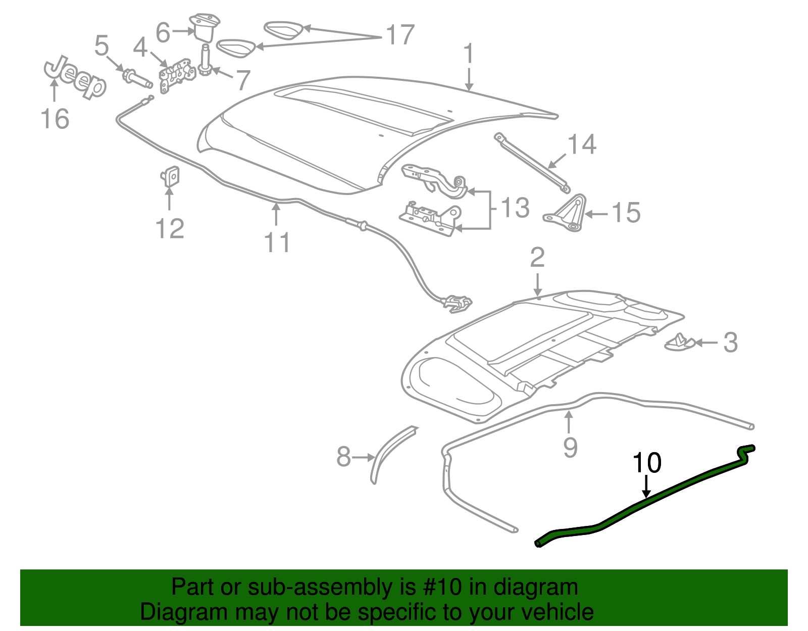 2011-2024 Mopar Seal 68048708AD | Mopar Parts Canada