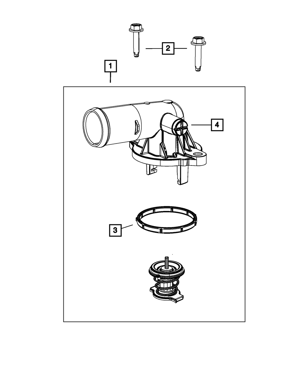 68136754AA - Thermostat Housing 2014-2022 Mopar | The Official Mopar eStore