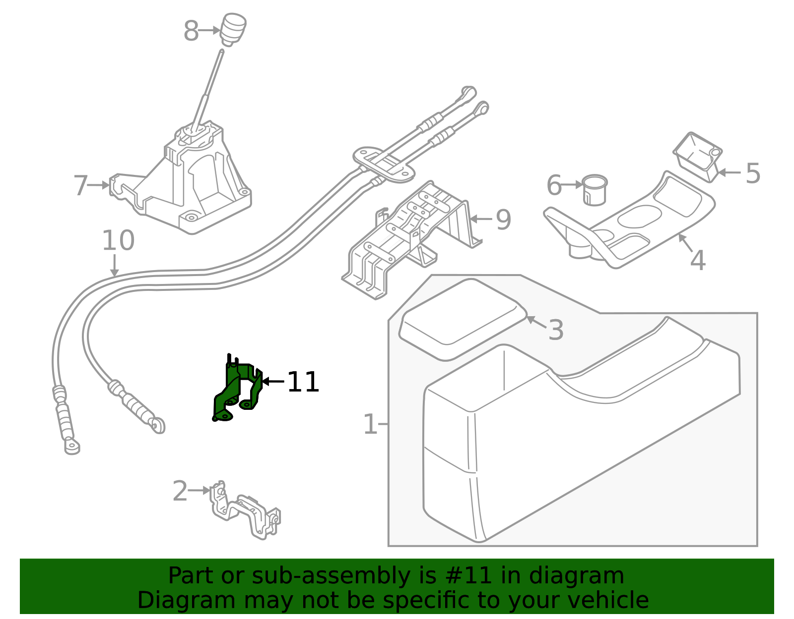 EF91-46-080A - Automatic Transmission Shifter Cable Bracket Mazda Parts.US