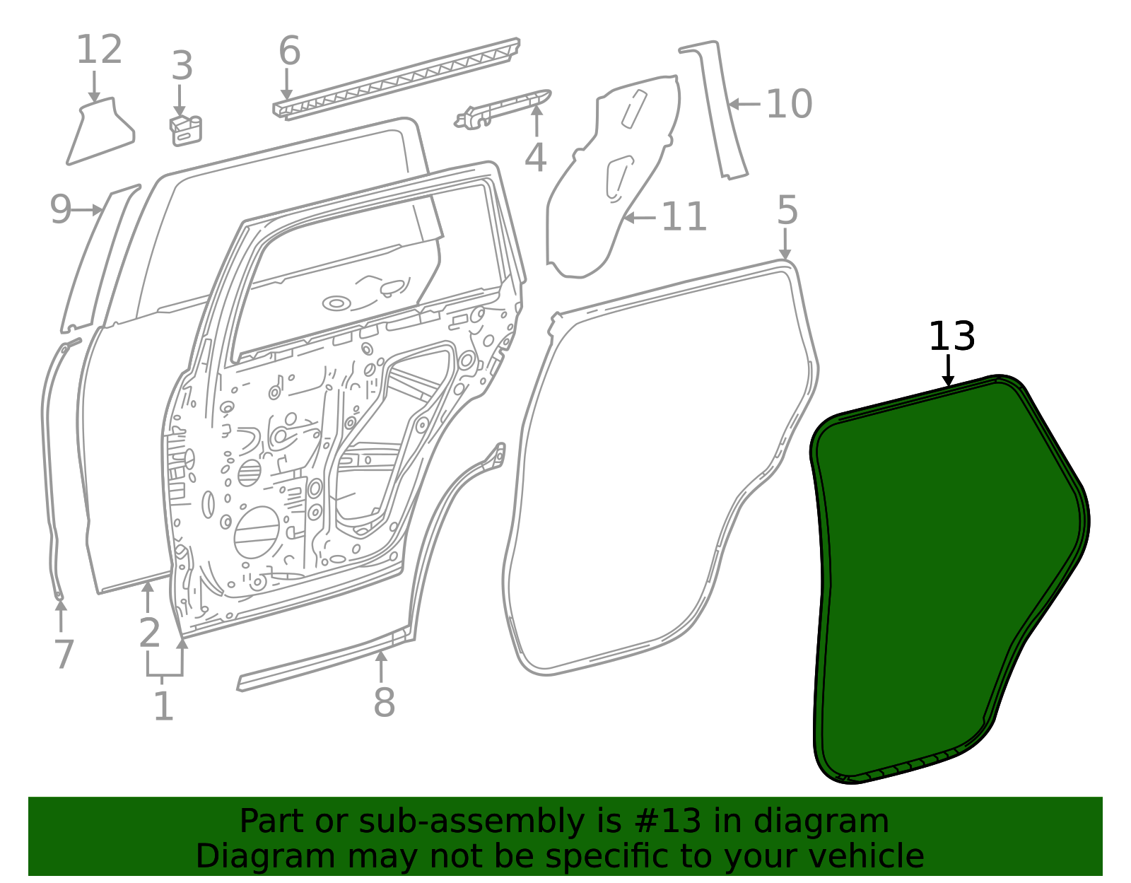 2023-2025 Toyota Sequoia Body Weather-Strip 62332-0C080 | Toyota Parts ...