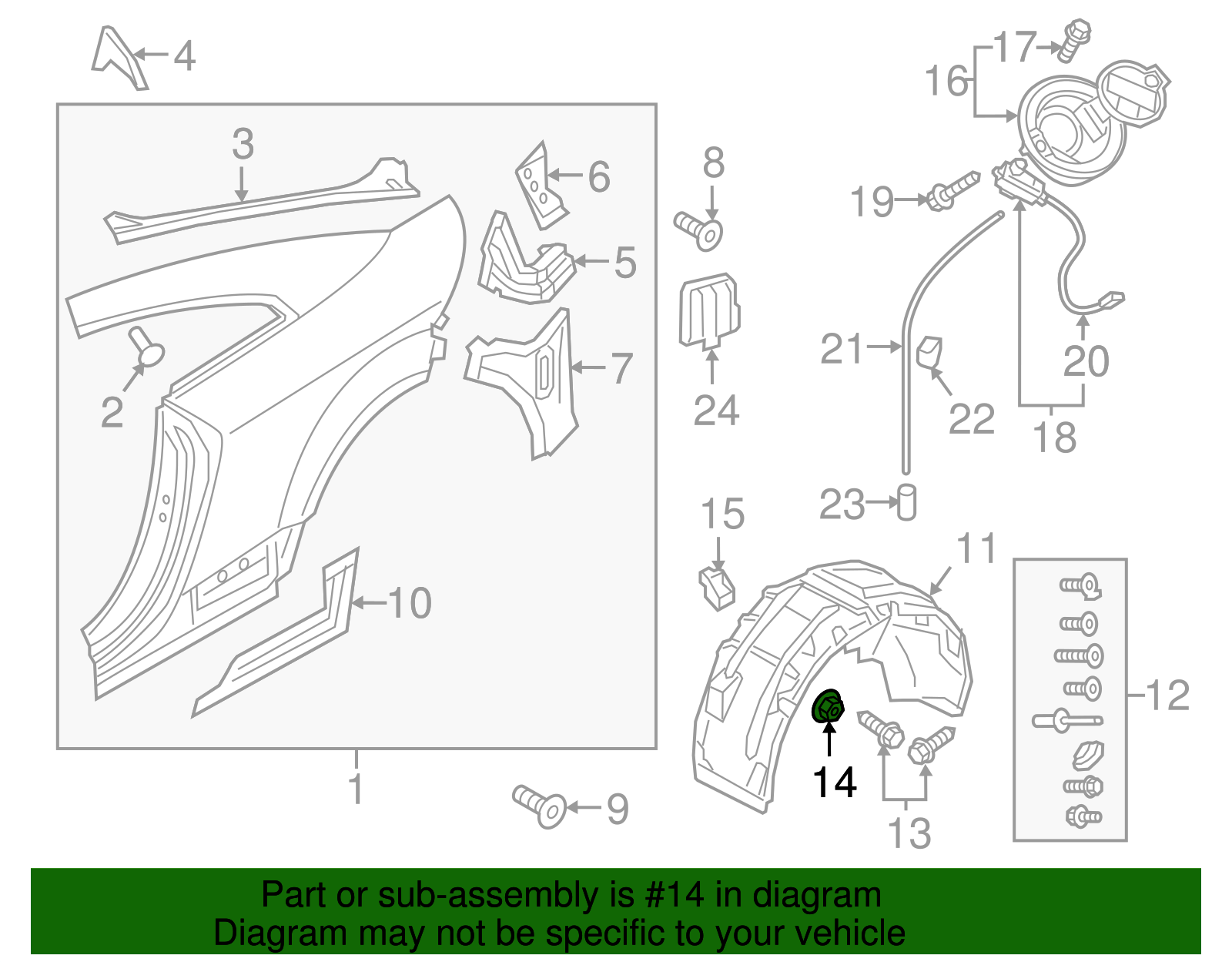 Genuine Audi WHT-000-713 | Fender Liner Retainer Nut | FREE Shipping on ...