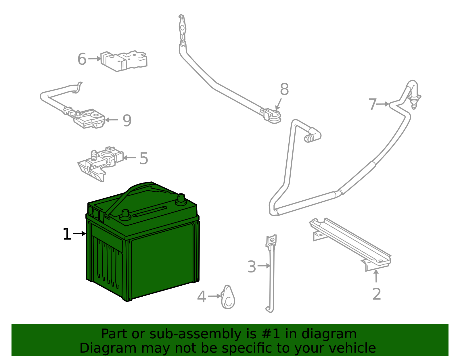 2010-2012 Lexus HS250h Vehicle Battery 28800-28102 | OEM Parts Online