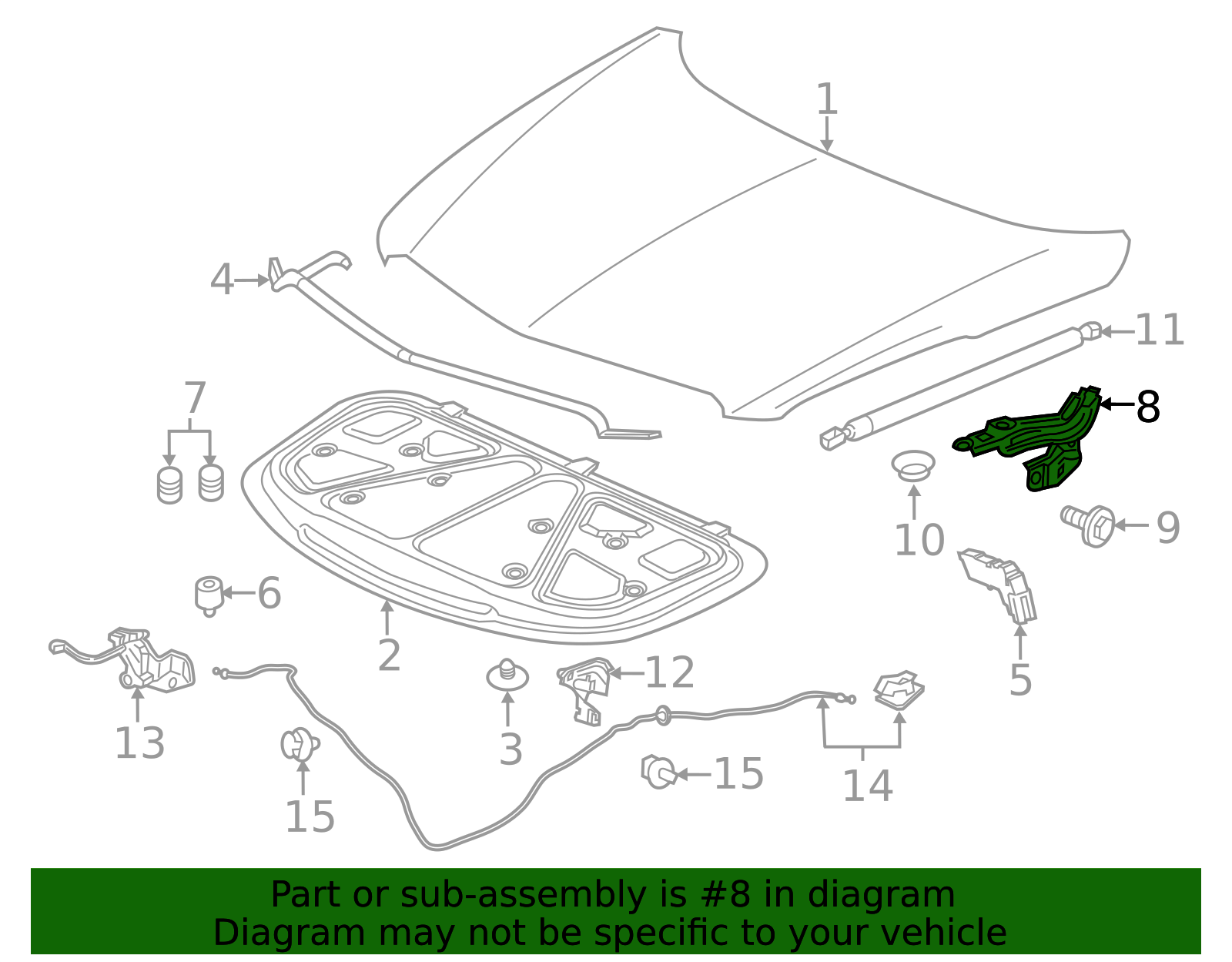 23186614 - High-Quality Passenger Side Hood Hinge for 2017-2026 ...