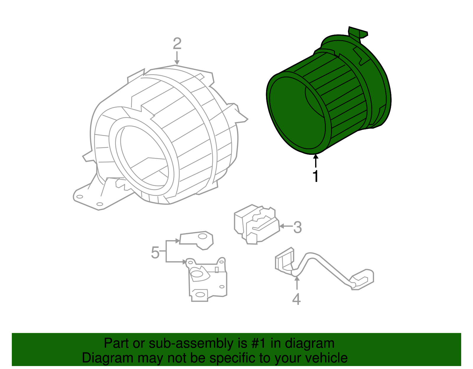 2013-2025 Nissan LEAF Blower Motor 27226-3NF0A | Nissan Parts Central
