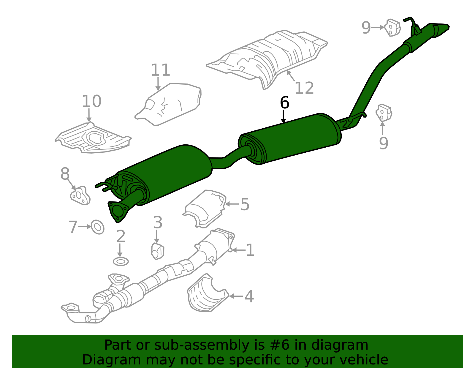 18307-TZ5-A11 - High-Quality Muffler & Pipe for 2016 Acura MDX ...
