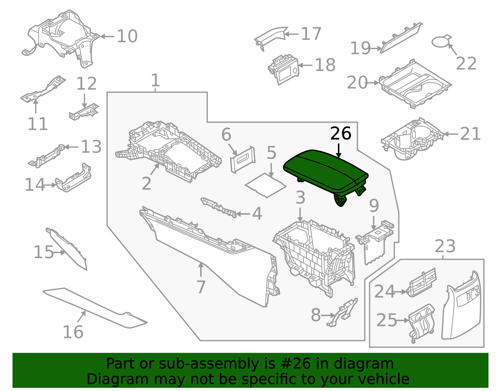 Mazda Center Console Armrest - Padded Lid Assembly - Part #dgh96445050 ...