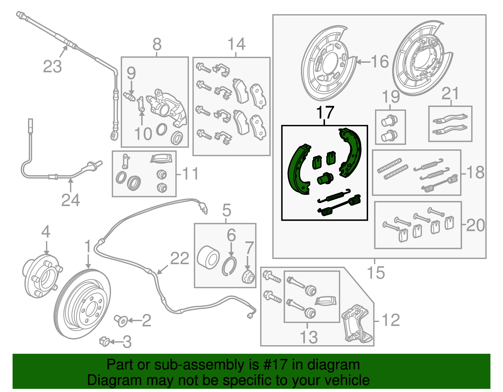 2005-2016 Land Rover Park Brake Shoes LR031947 | OEM Parts Online
