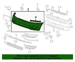 561-807-217-B-GRU - Bumper Cover 2012-2015 Volkswagen Passat ...