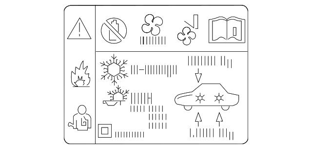 84468776 - Air Conditioning Refrigerant and Fan Blade Warning Label ...