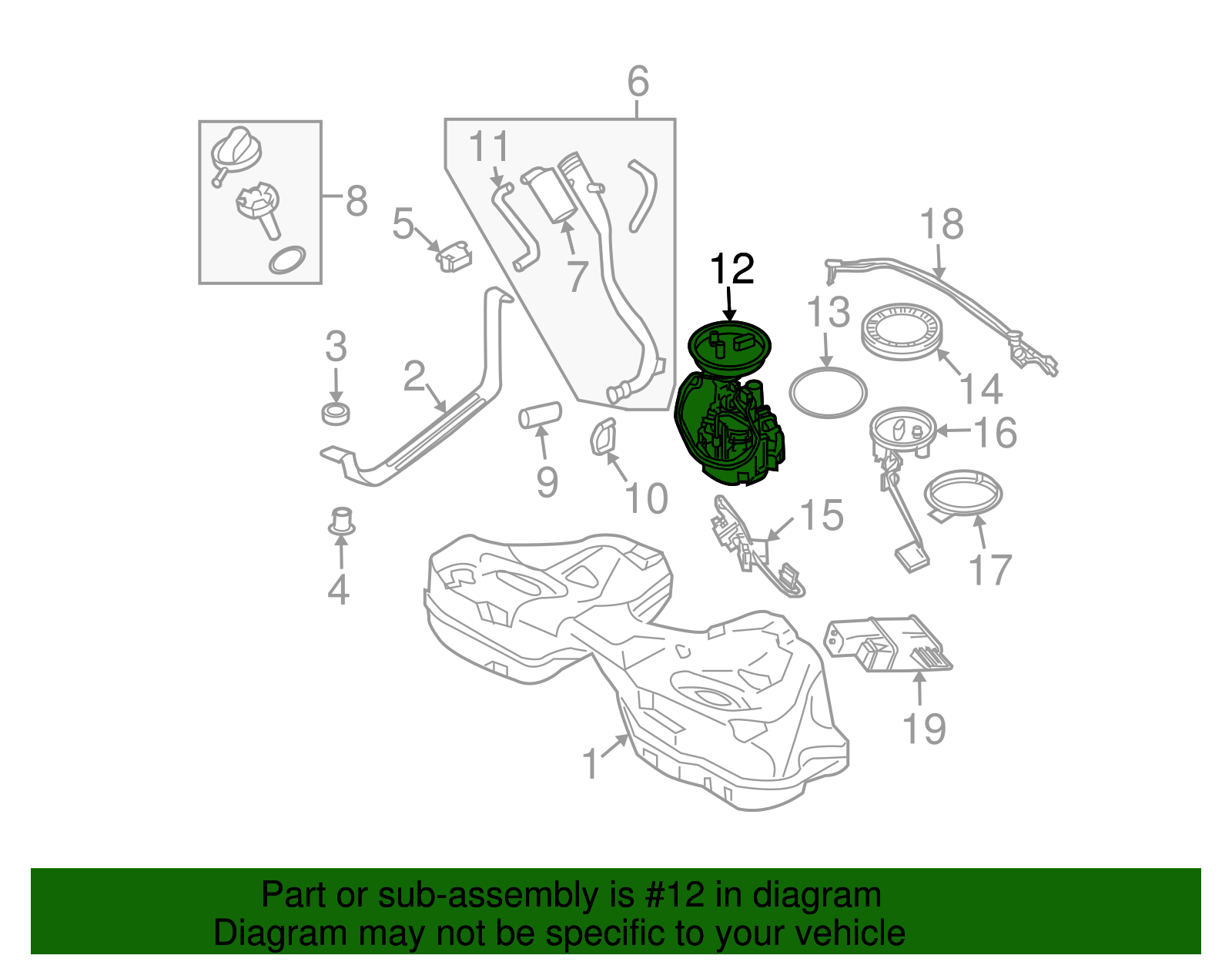 16117170004 - 2003-2008 BMW Fuel Pump (16-11-7-170-004) | BMW of South ...