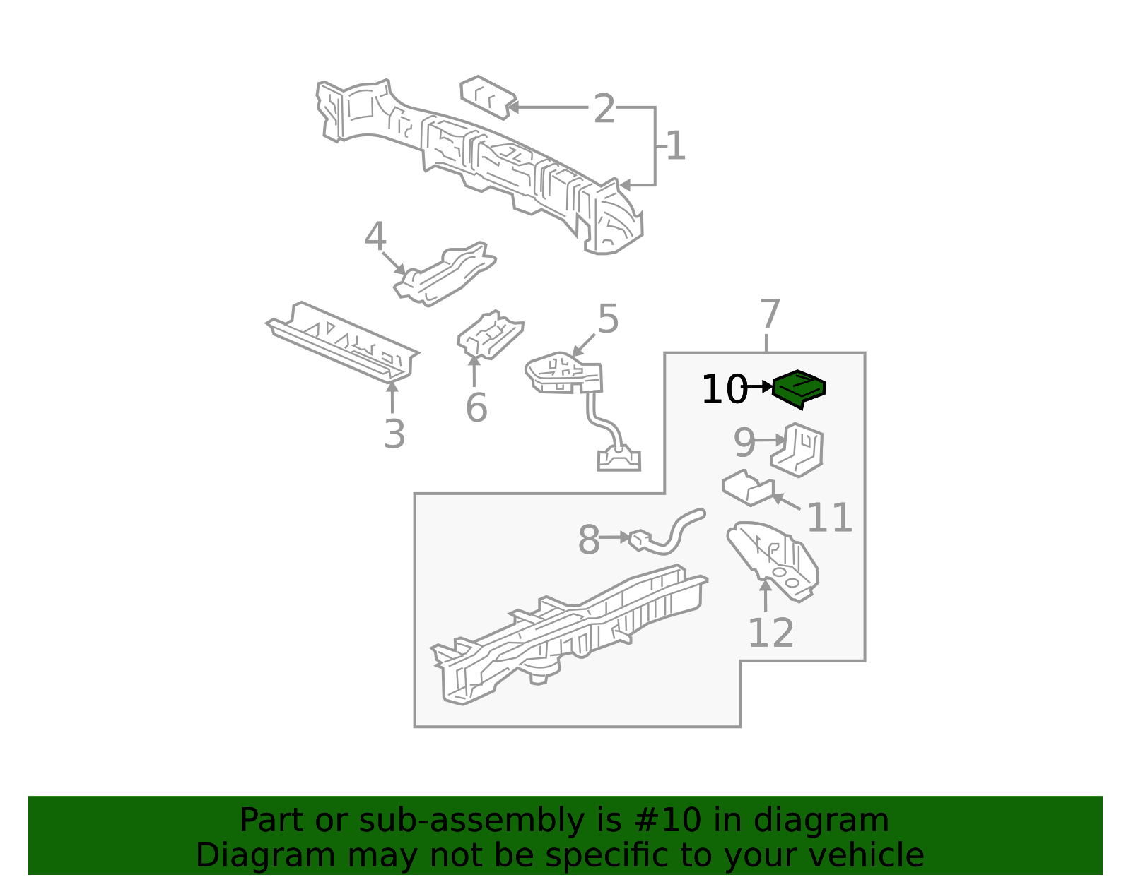 65633-SZA-A00ZZ - Rear Rail Assembly Reinforcement Honda Parts Online