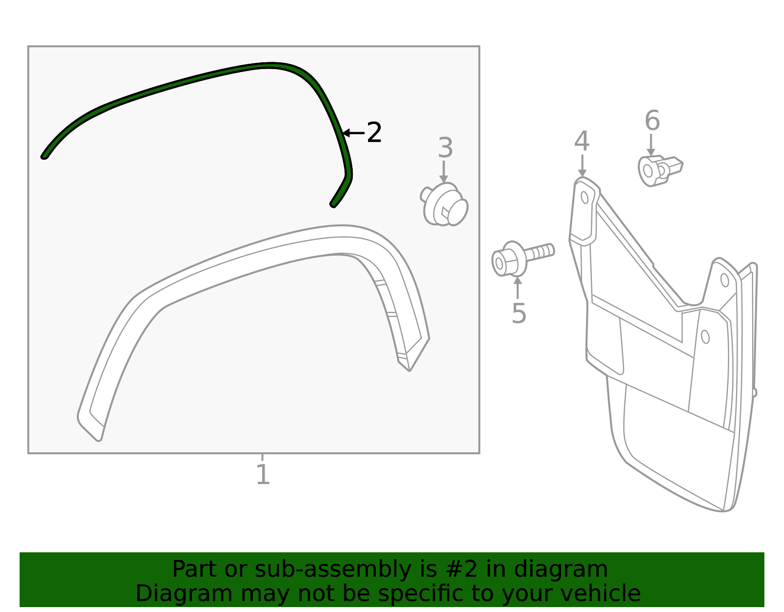 2023-2025 Toyota Sequoia Wheel Opening Molding Pad 75699-0C010 | Toyota ...