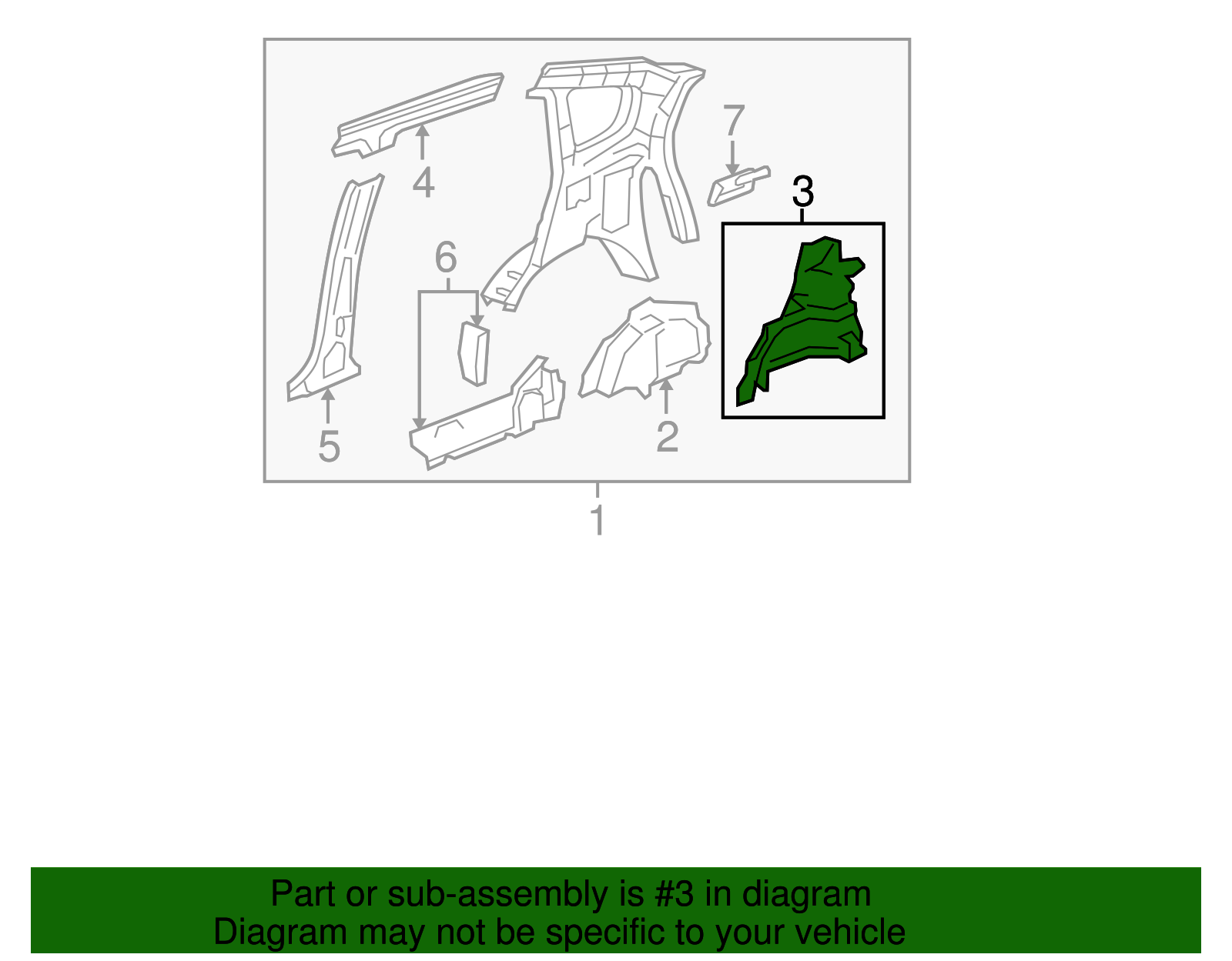 2007-2008 Honda Fit | Wheelhouse | 64730-SLN-A00ZZ | Honda OEM Discount ...