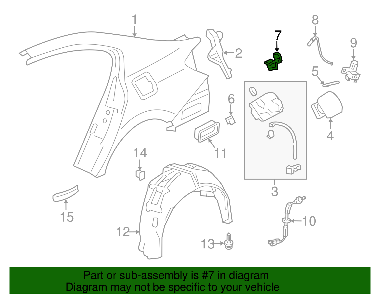 74490-T2A-A00 - 2014 Honda Accord - Grommet Assembly Fuel Cap | Honda ...