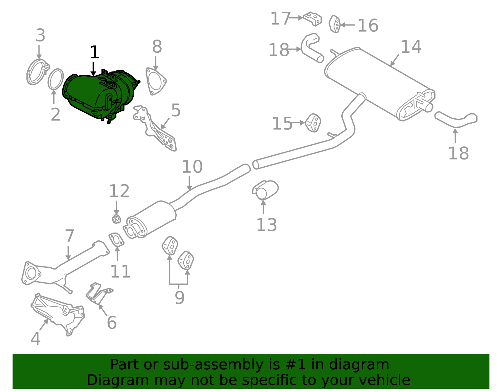 2019-2022 Volvo XC40 Catalytic Converter 36003042 | TascaParts.com