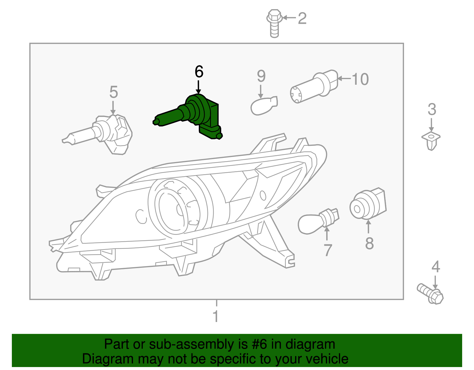 2008-2020 Toyota Headlight Bulb 90981-AD008 | Toyota Parts Center