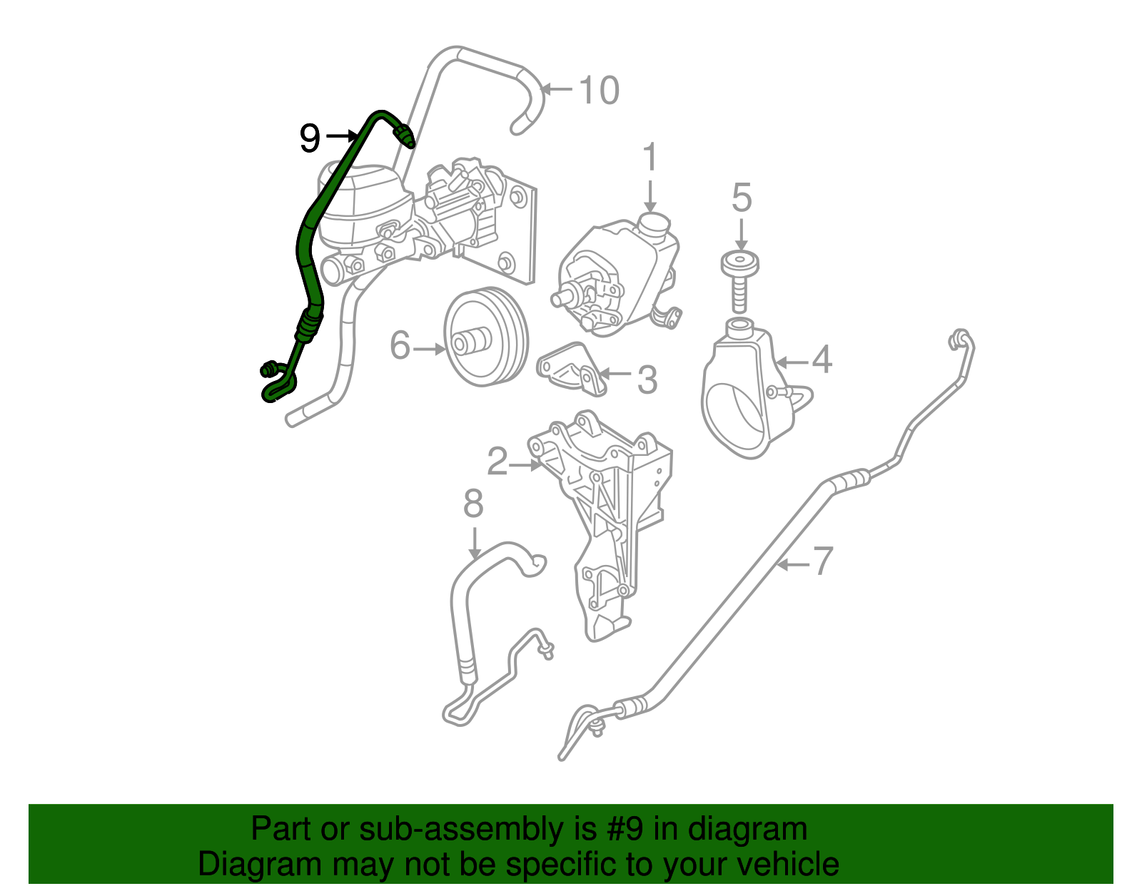 2001-2010 GM Power Brake Booster Inlet Hose Assembly 15295853 ...