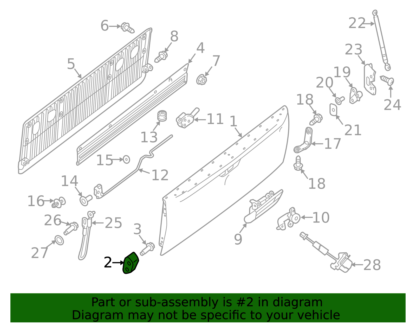 2004-2024 Nissan Tail Gate Bumper 93847-7S200 | OEM Parts Online