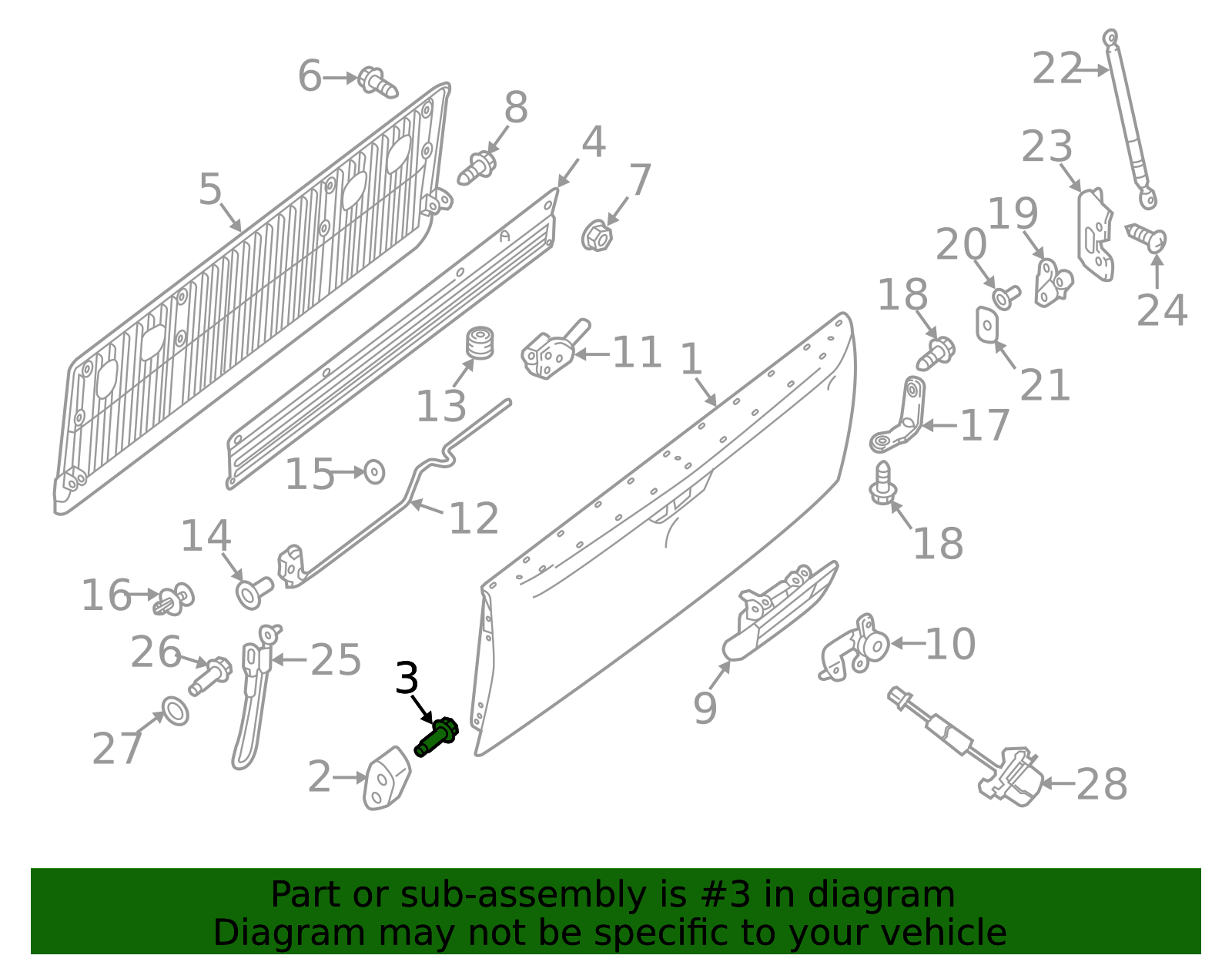 01553-0098U - Tail Gate Clip 2016-2024 Nissan | Official Nissan Parts Store