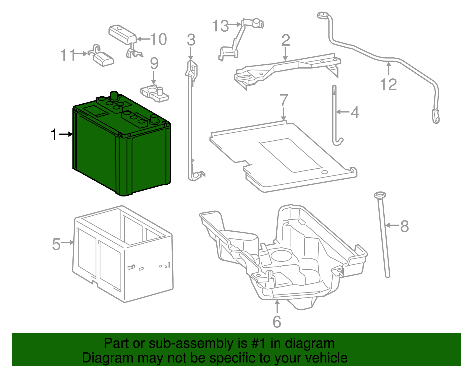 1998-2025 Lexus | Battery | 00544-MF240-575 | OEM Vehicle Parts