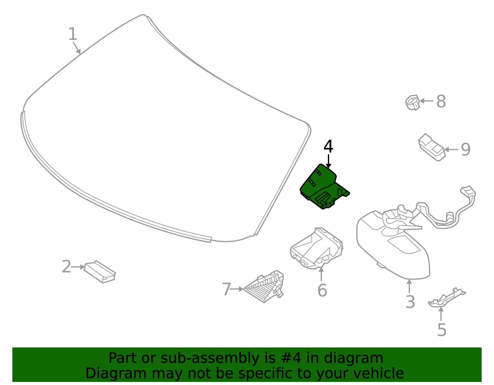 190-811-02-07 - Mirror Inside Cover 2016-2021 Mercedes-Benz | Mercedes ...