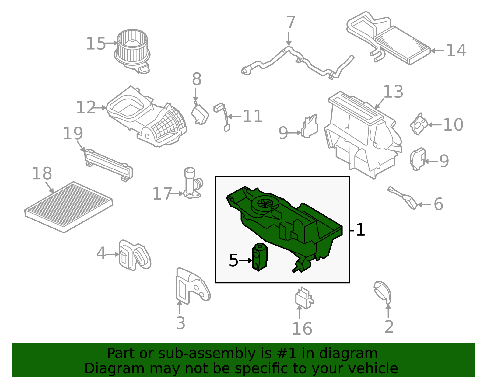 Factory Direct OEM Evaporator Assembly Part# DG1Z-19850-D Fits 2013 ...