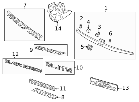 Exterior Trim - Lift Gate for 2023 Honda Passport | OEM Parts Online