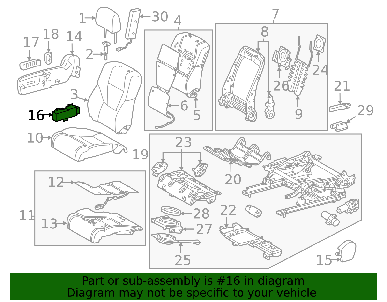 Power Seat Switch - OEM Multi-Function Adjuster | AutoNation Parts