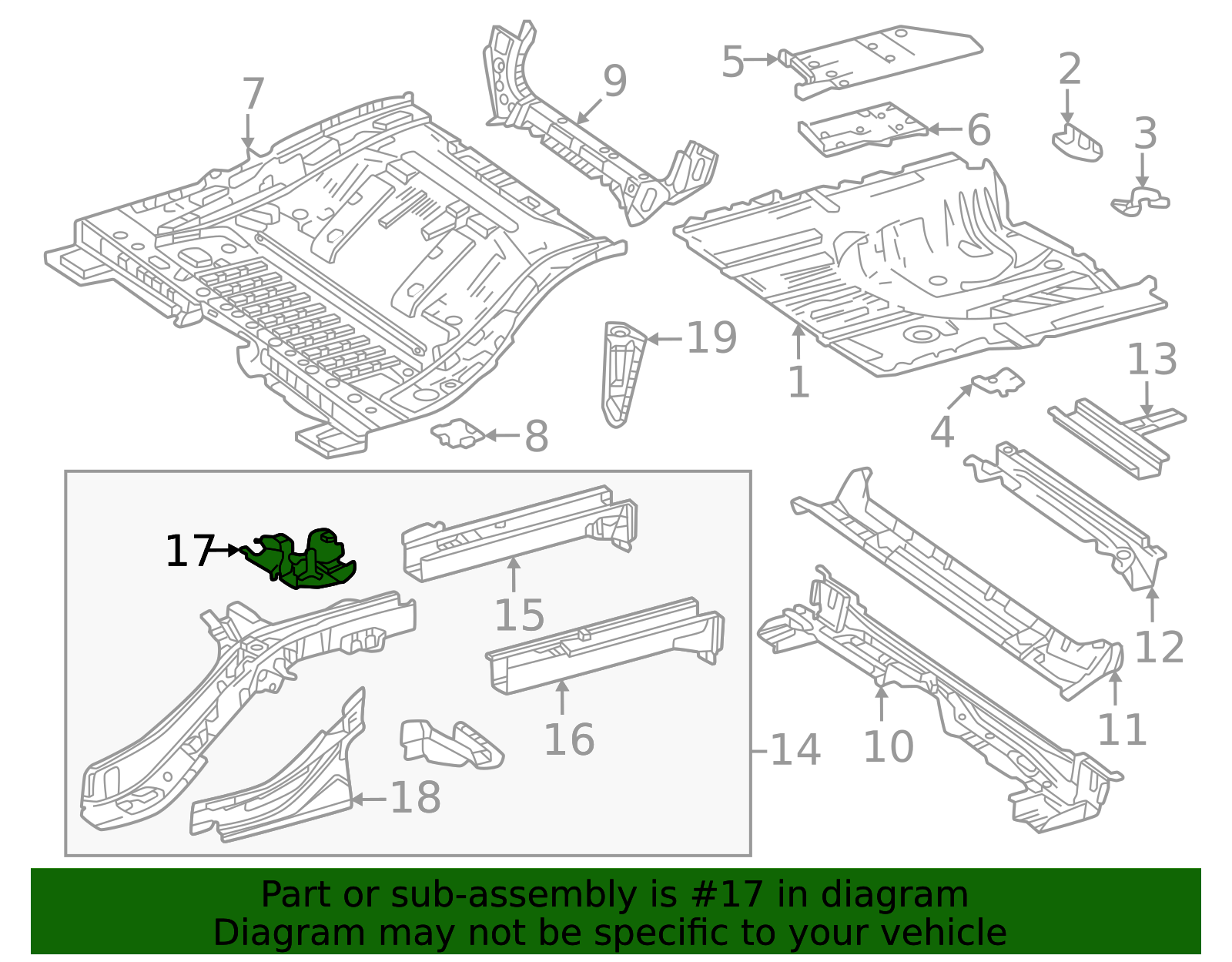 2023-2025 Toyota Crown Frame Side Member Reinforcement 57808-30030 ...