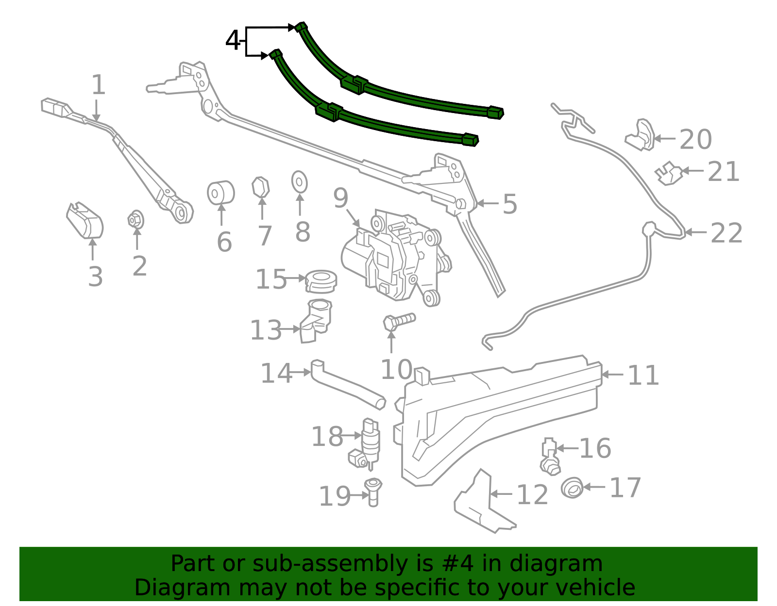 463-820-04-07 - Mercedes-Benz Windshield Wiper Blade 2019-2025 Mercedes ...