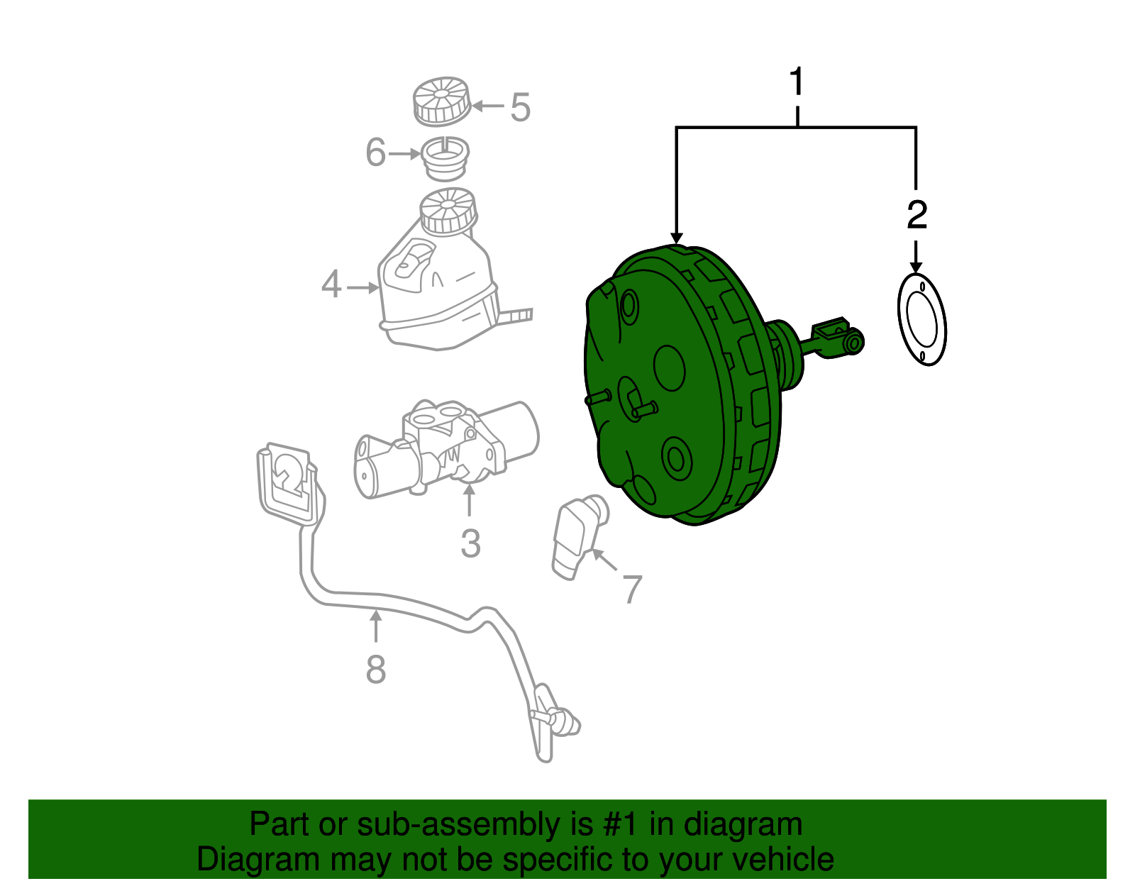 212-430-20-30 - Brake Booster 2011-2013 Mercedes-Benz | Mercedes-Benz ...