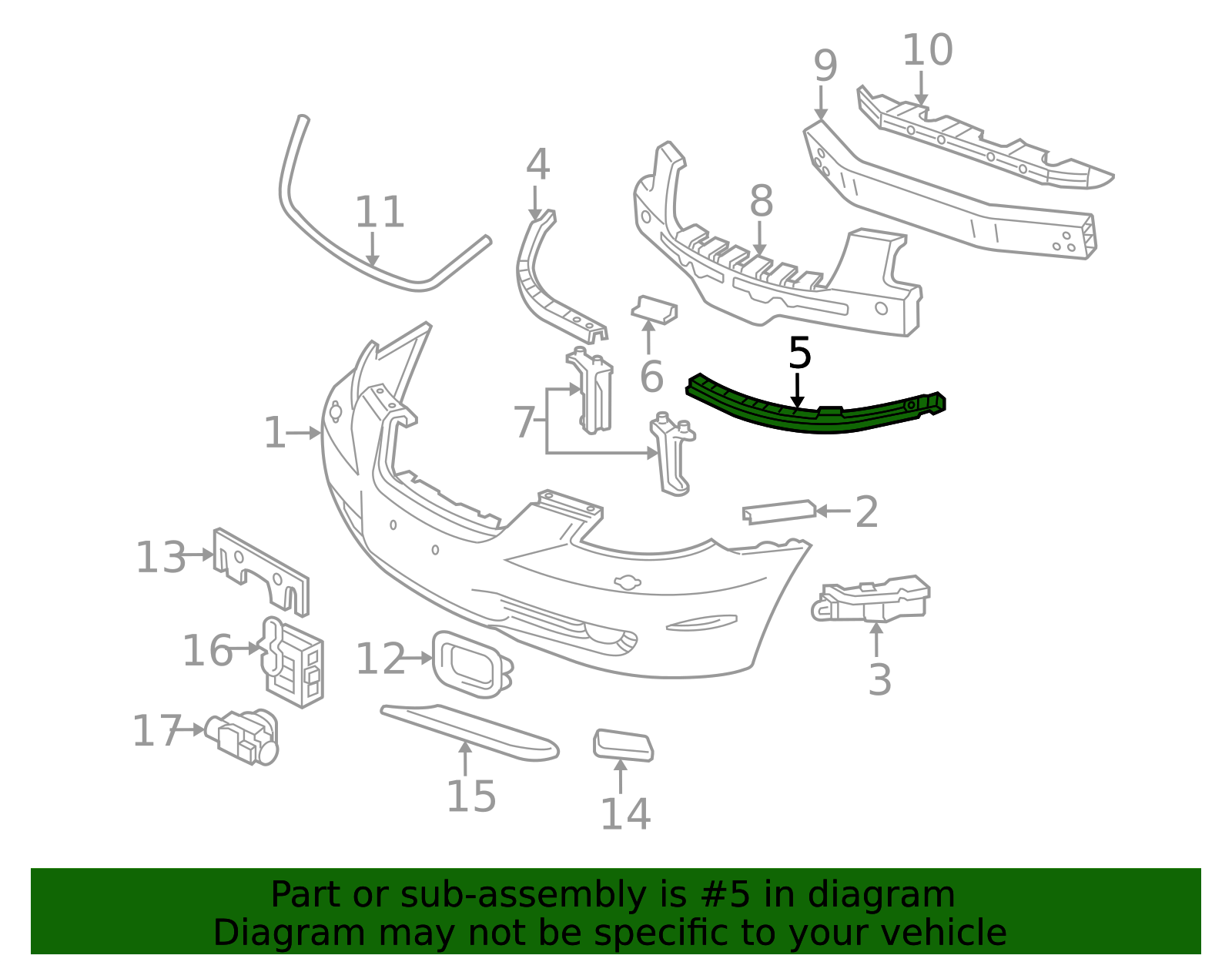 2002-2010 Lexus SC430 Bumper Cover Reinforcement 52126-24020 | OEM ...