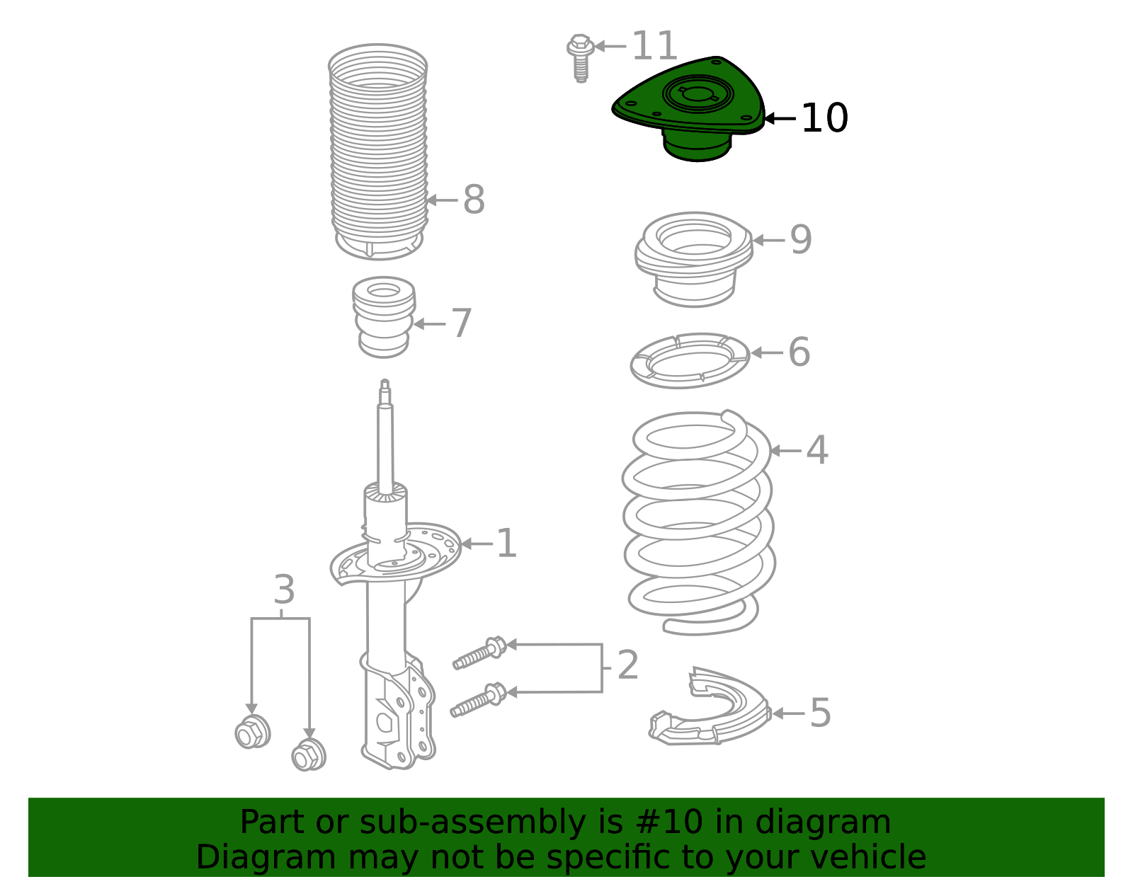 2020-2025 Ford | Upper Mount | LB5Z-3A197-A | Walls' Ford Parts