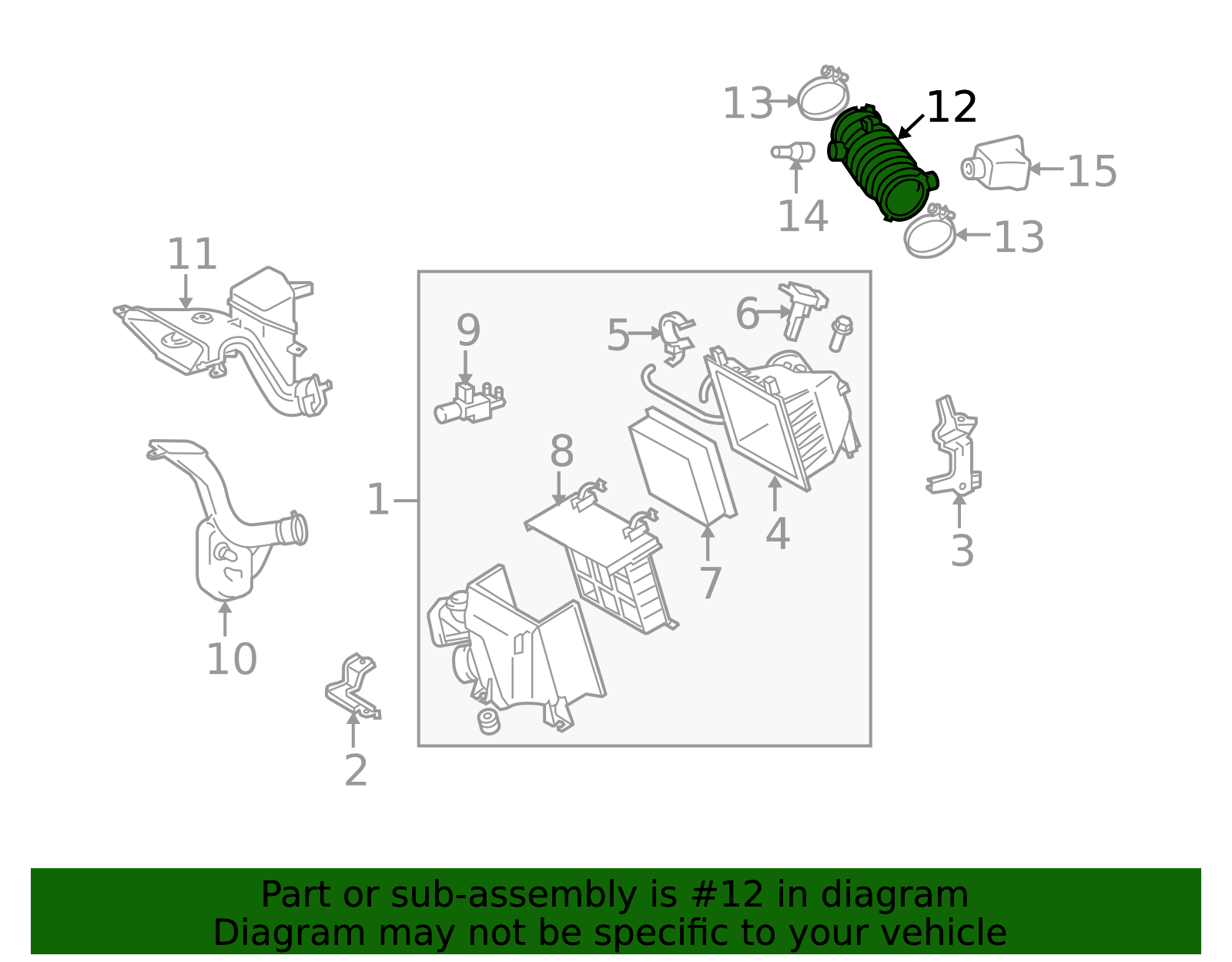 17881-0P080 - High-Quality Engine Air Intake Hose for 2010-2015 Lexus ...