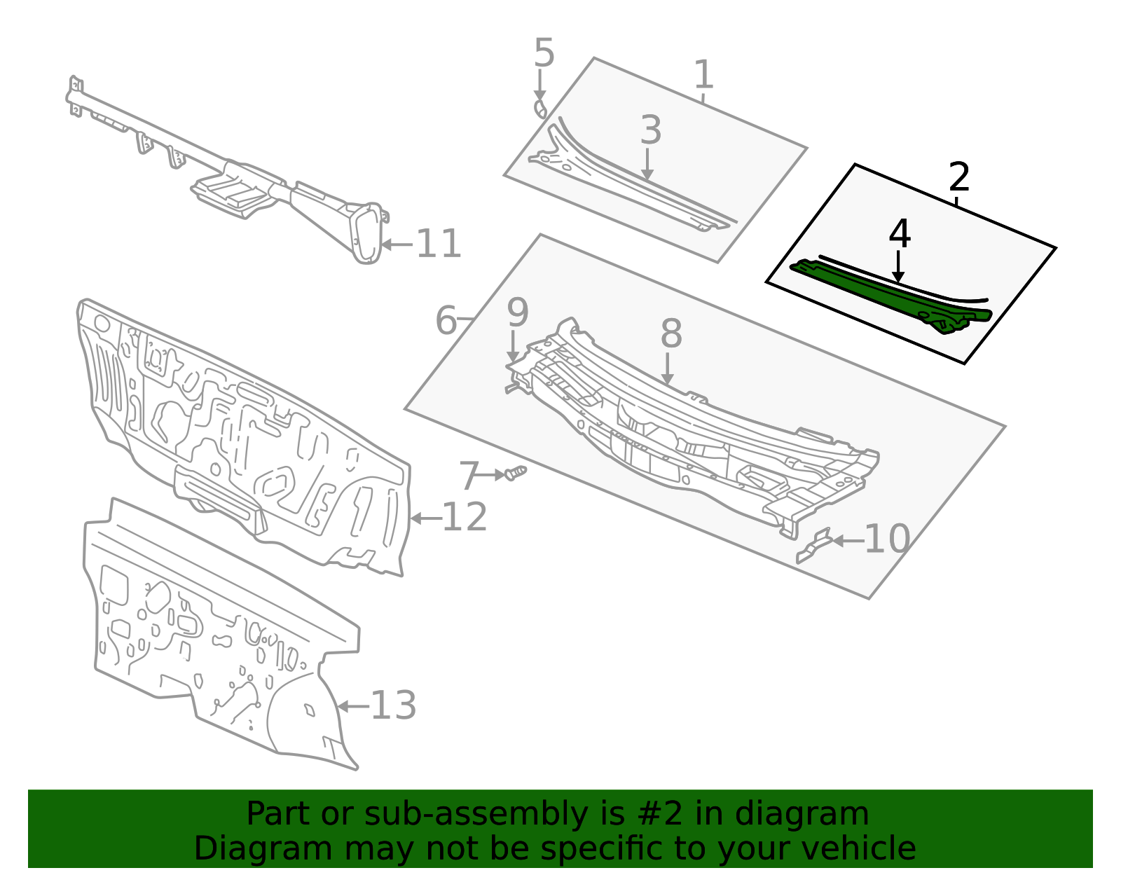 1999-2001 Hyundai Sonata Cowl Grille 86150-38000 | OEM Parts Online
