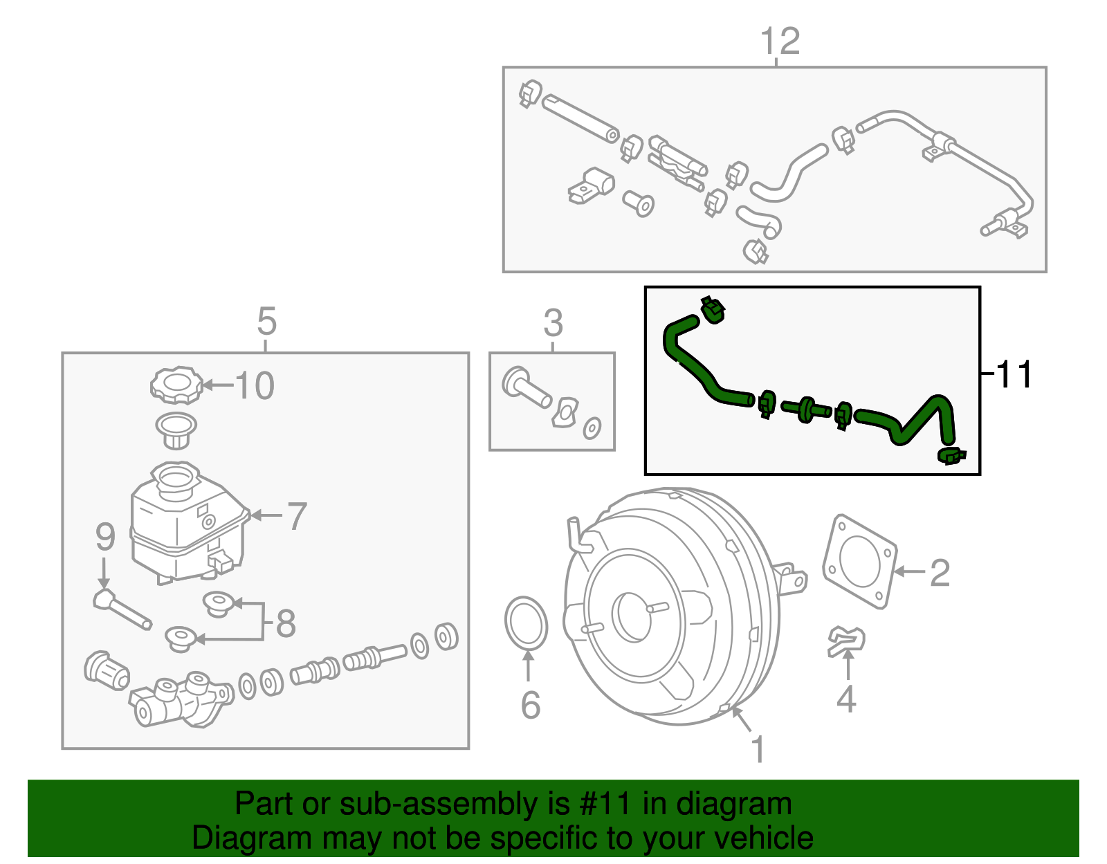 Hyundai - 59130-B1100 - Vacuum Hose - 2015-2022 Hyundai | OEM Hyundai ...