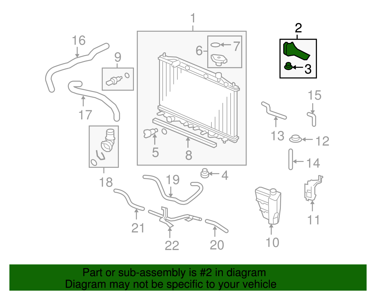 74171-TA0-A00 - Radiator Assembly Mount Bracket 2008-2015 Honda | Honda ...