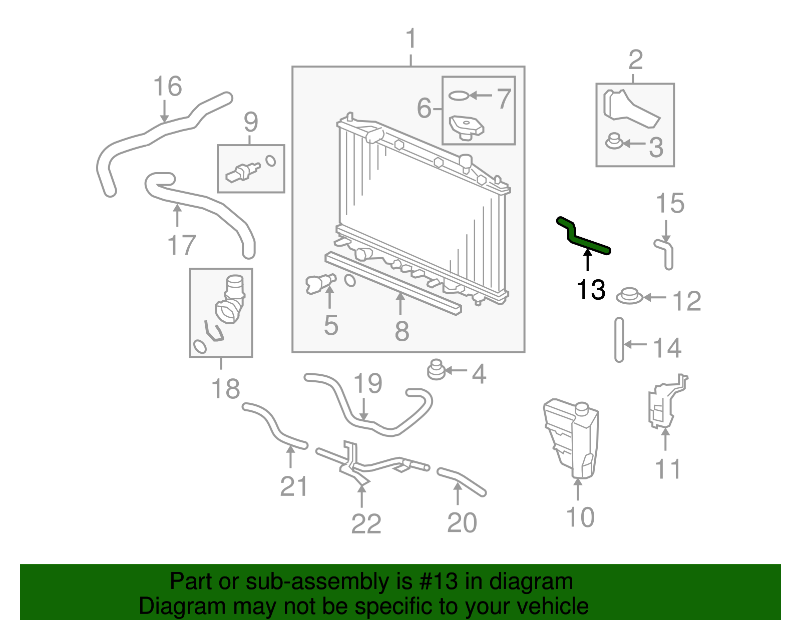 19104-R40-A00 - Overflow Hose 2008-2015 Honda | Honda Parts Online