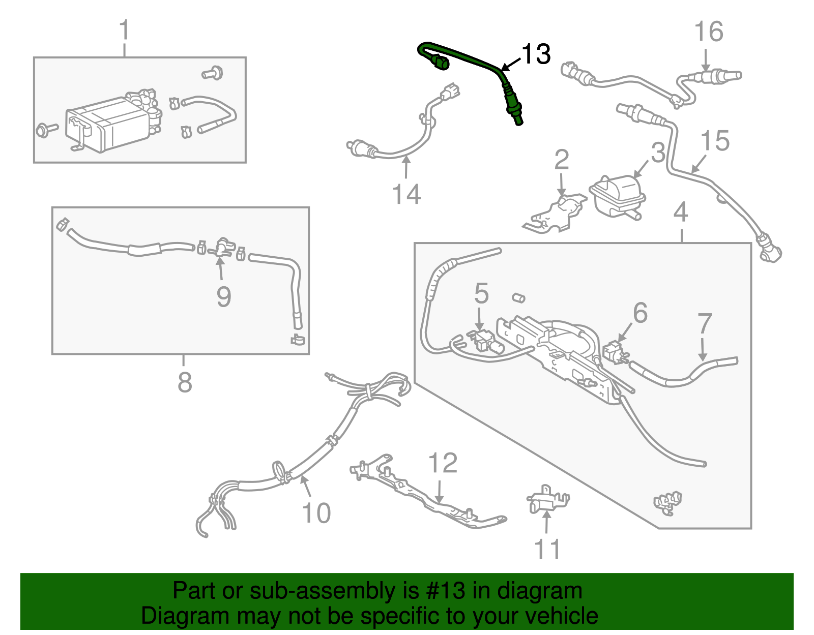 2004-2007 Toyota Highlander Oxygen Sensor 89467-48060 | Toyota Parts Center