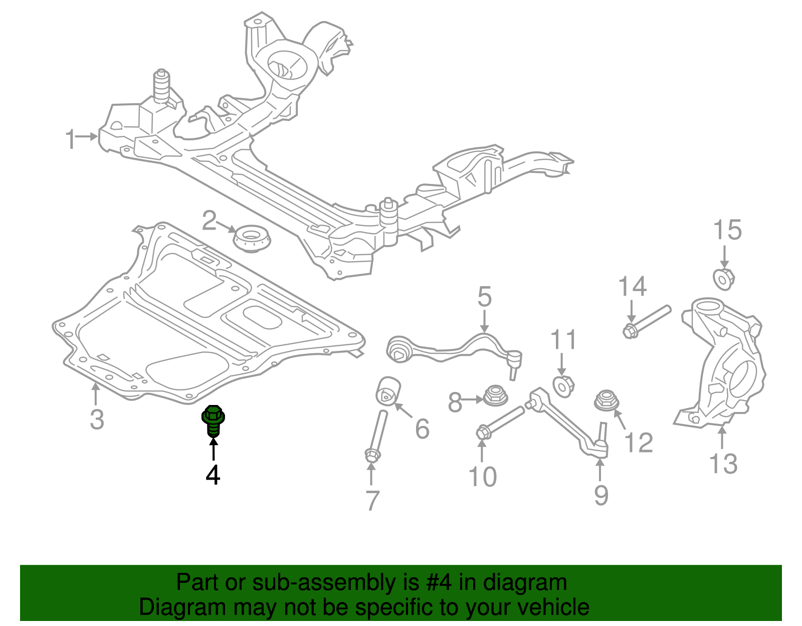 31106858433 - 2013-2025 BMW Powertrain Skid Plate Bolt (31-10-6-858-433 ...