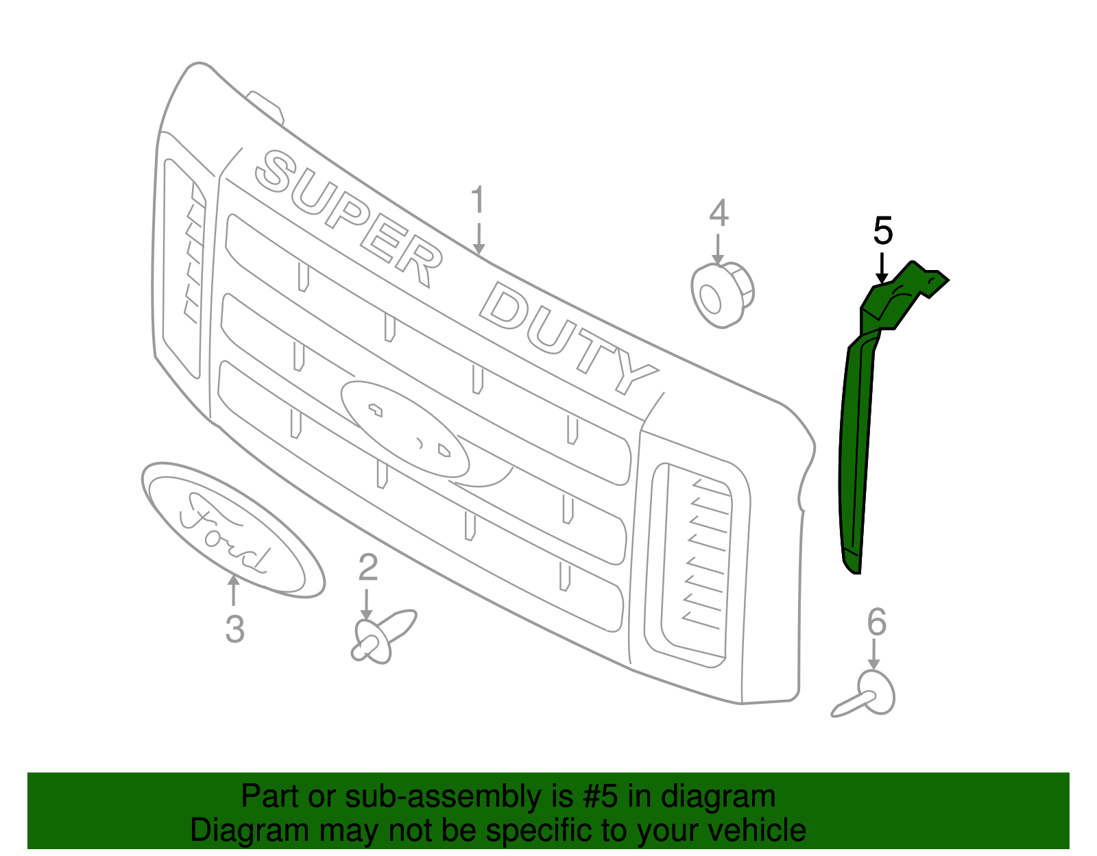 2008-2010 Ford Grille Bracket 8C3Z-8182-A | OEM Parts Online
