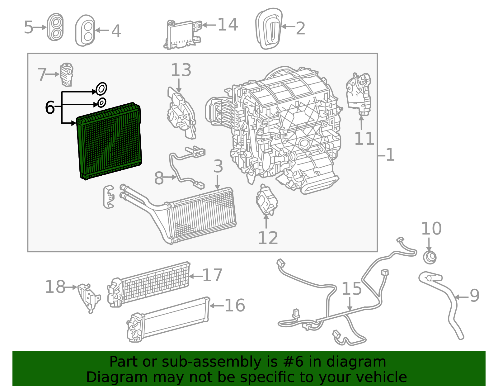 88501-0E120 - Evaporator Core For 2016-2022 Lexus | Lexus OE Parts