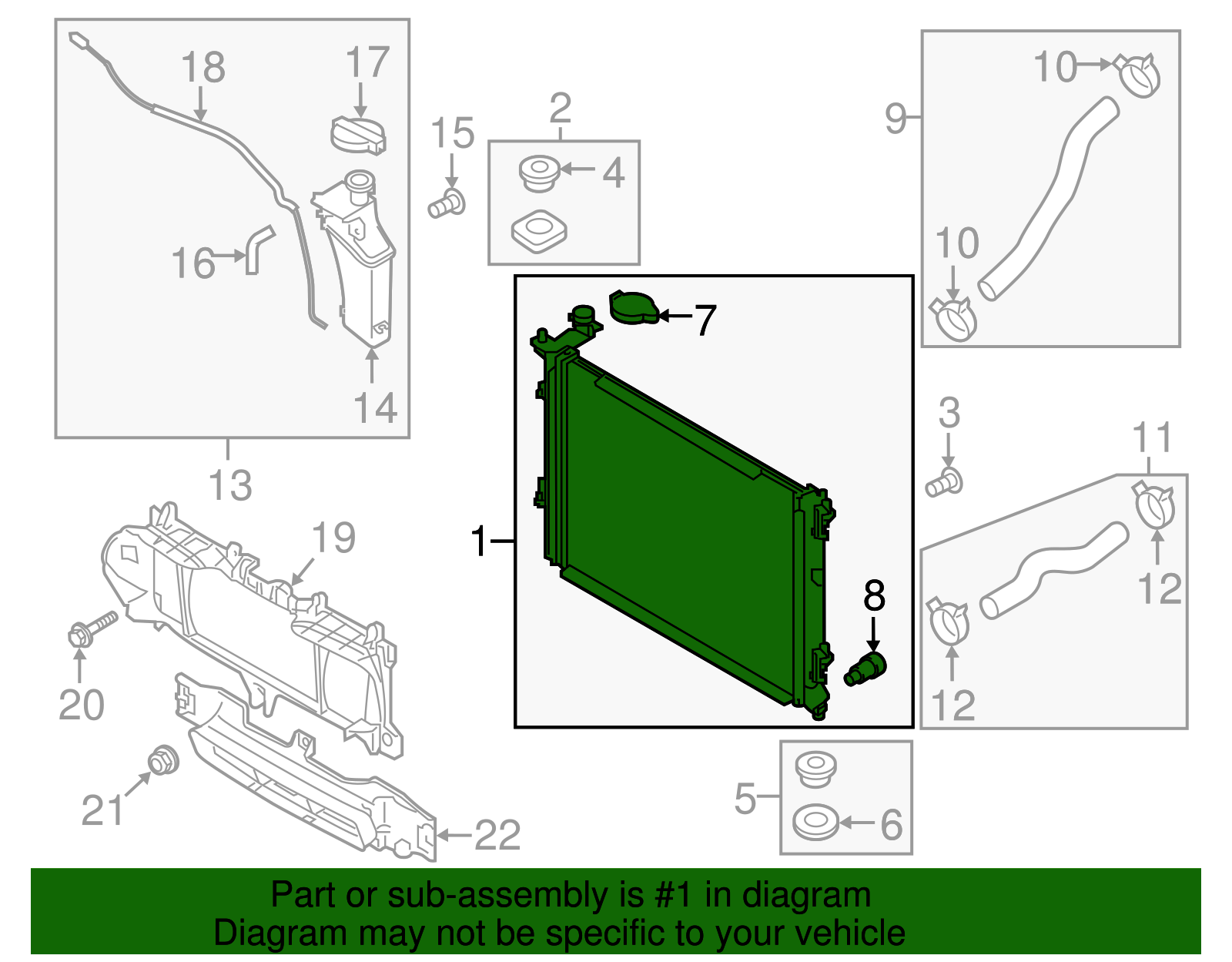 2016-2017 Kia K900 Radiator Assembly 25310-3T150 | TascaParts.com