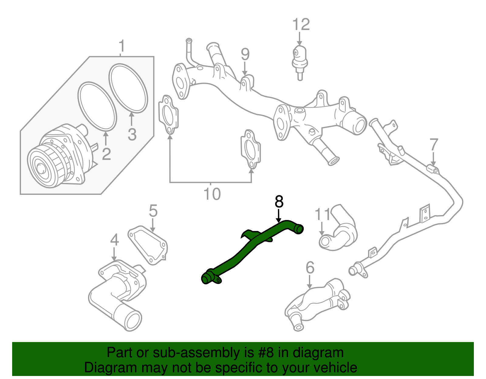 2009-2017 Nissan Water Pipe 14053-JA10A | Sheehy Nissan of Manassas Parts