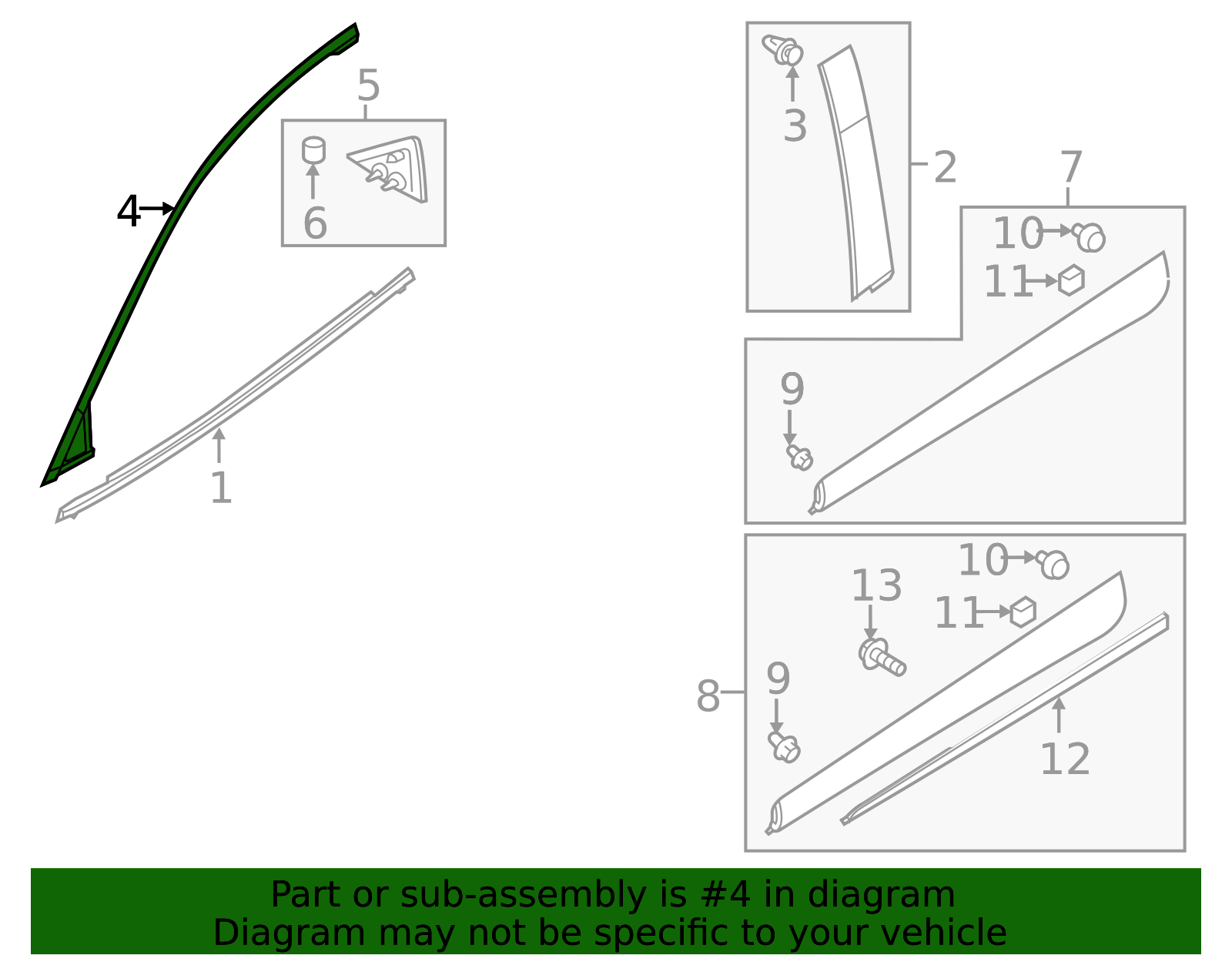 D10E-50-985A - Window Molding 2016-2021 Mazda CX-3 | MazdaParts.US Store