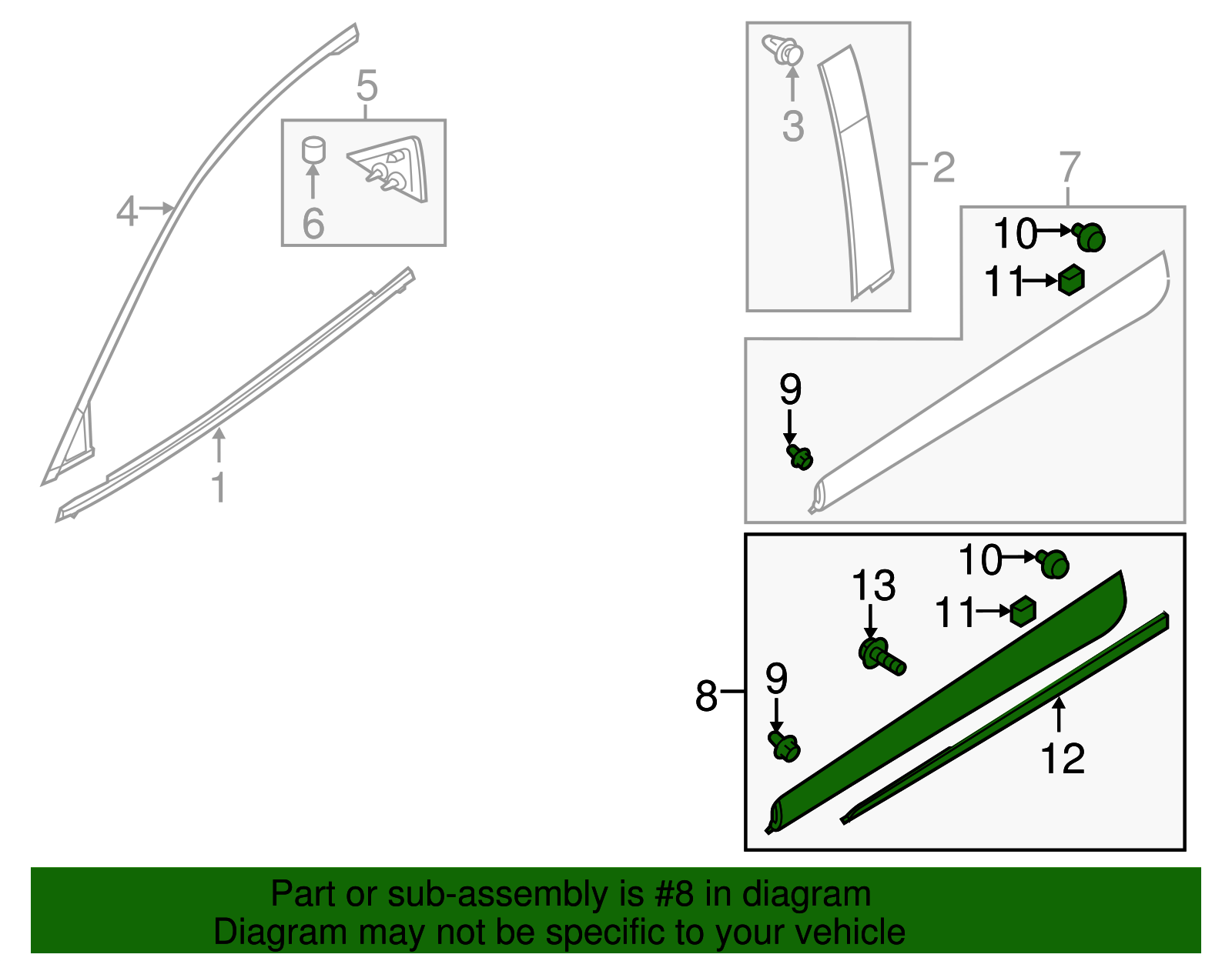 D10F-51-RB0C - Lower Molding - Driver's Side (LH) 2016-2021 Mazda CX-3 ...