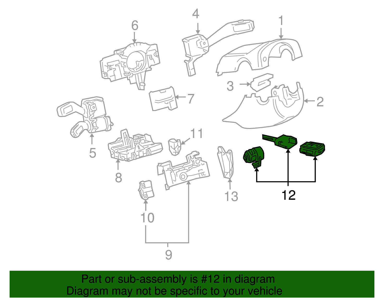2005-2010 Volkswagen Ignition Cylinder 1T0-905-855-A | VW Direct Auto Parts