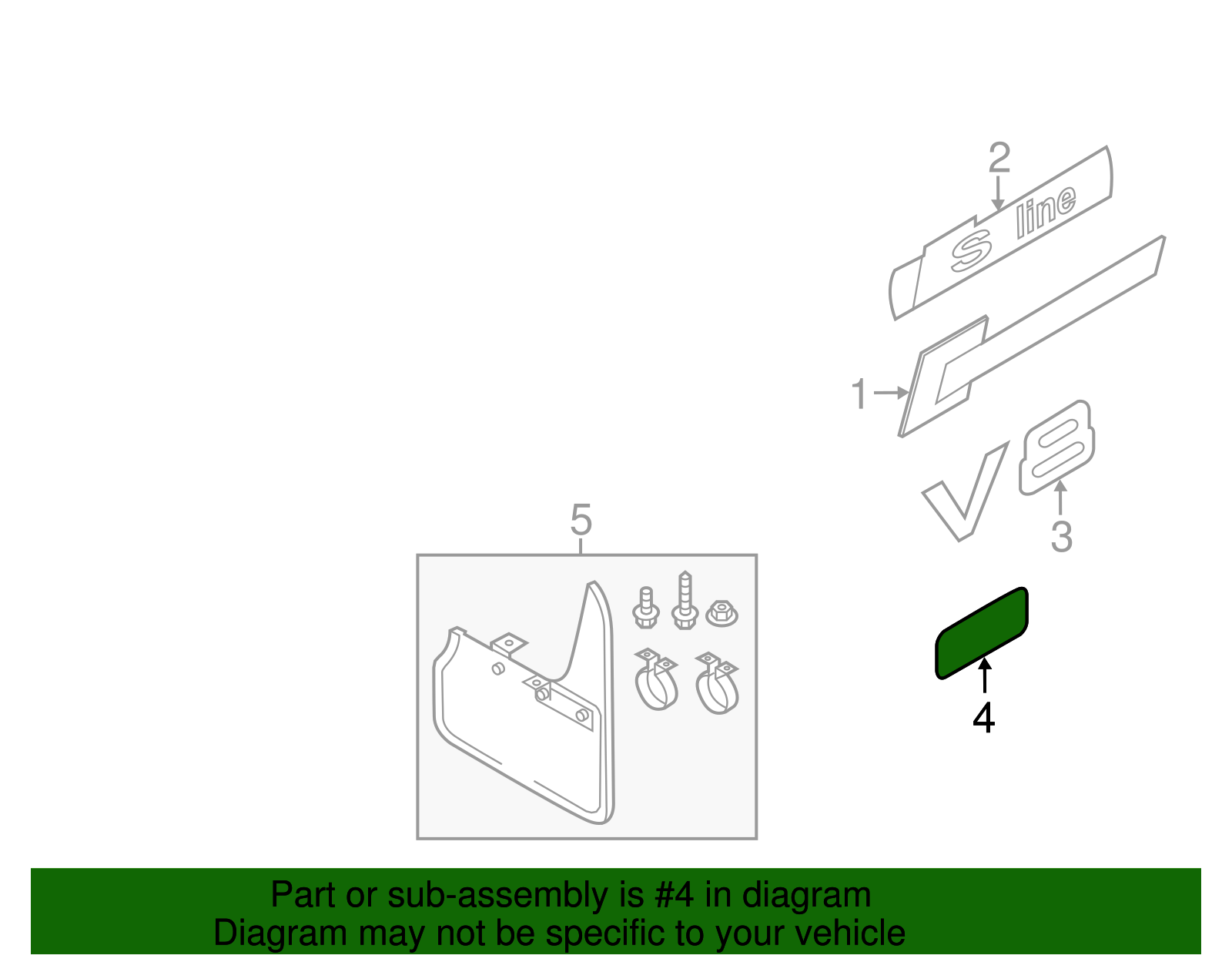 4G0-890-905 - Stone Guard 2012-2018 Audi | Audi OEM Parts Guy