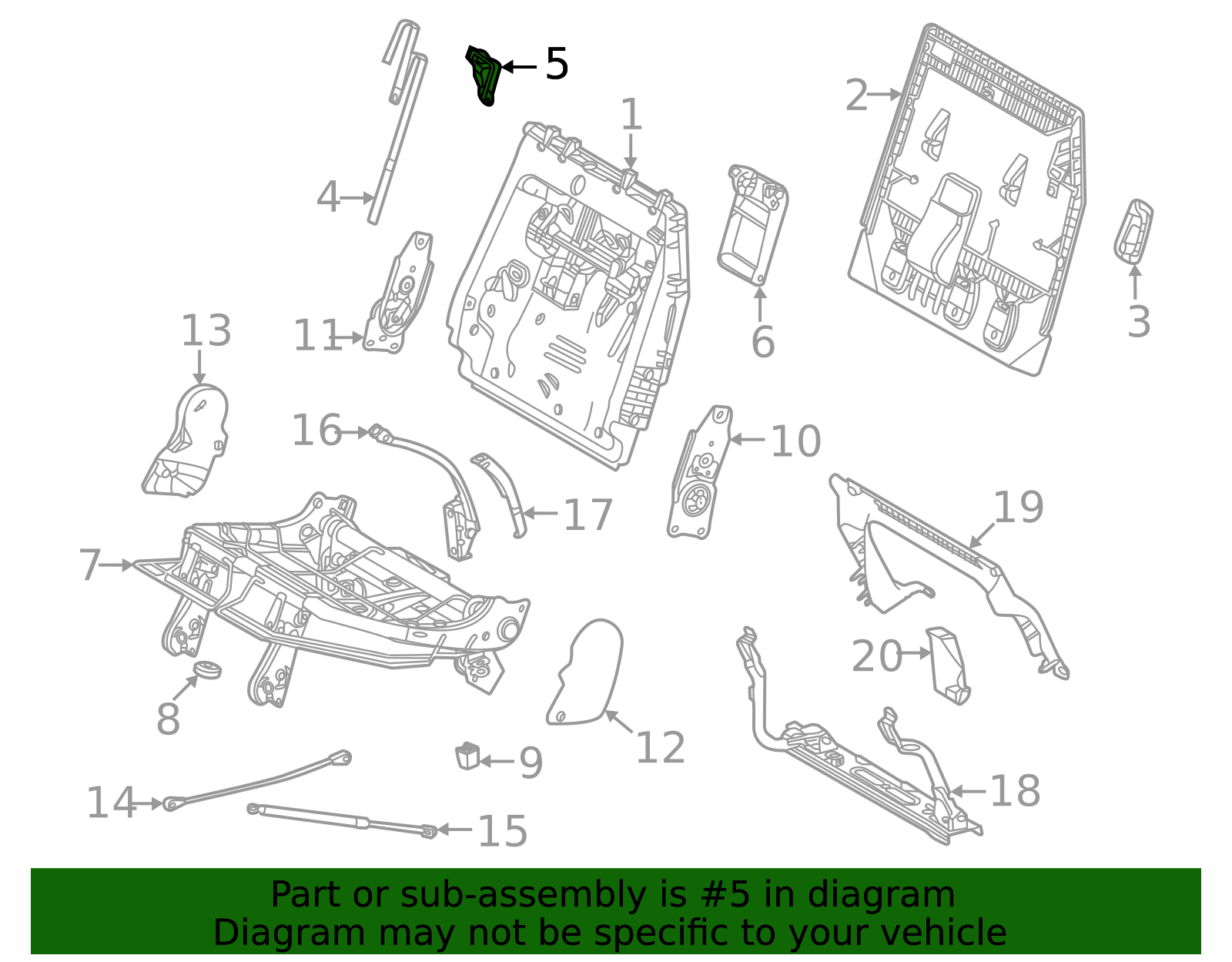 72054-08030 - 2021-2024 Toyota Sienna - Recline Lever | Nucar Toyota Parts